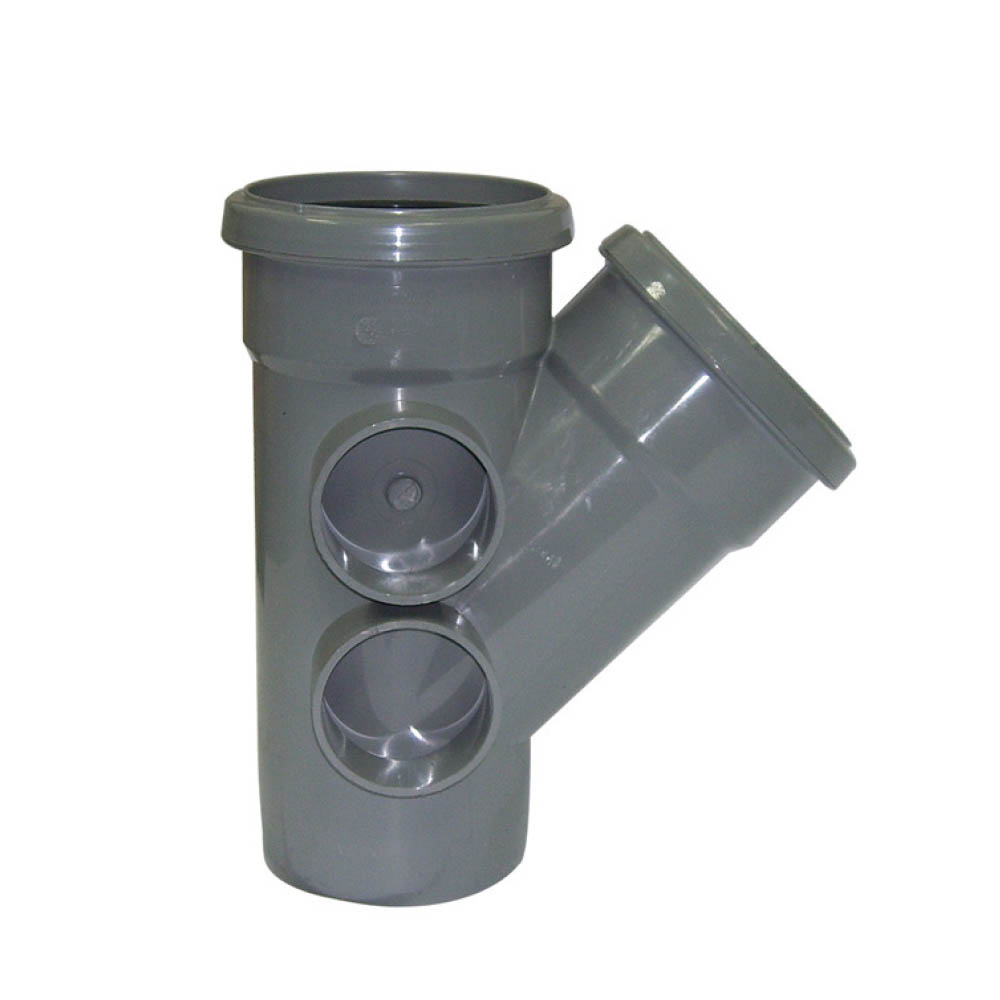 Branch Double Socket With Boss 45° - White - OneSite Group