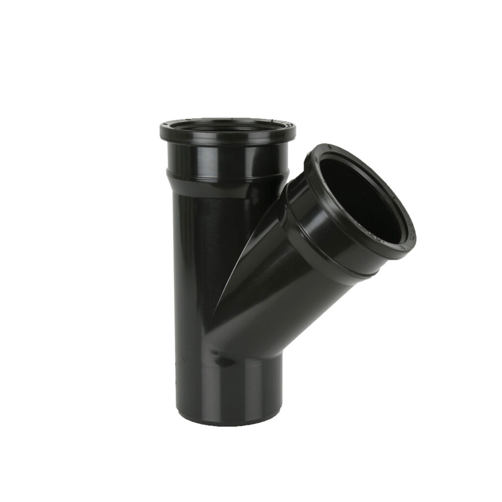 Branch Double Socket With Boss 45° - Black - OneSite Group