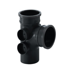 Branch Double Socket With Boss 90° - Black - OneSite Group